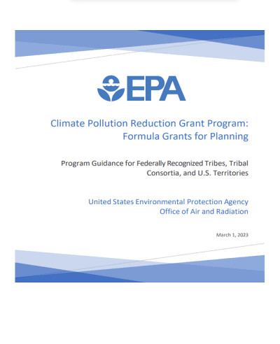 Climate Pollution Reduction Grant Program: Formula Grants for Planning ...
