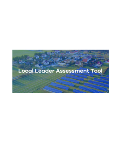 Local Leader Assessment Tool – Climate Program Portal