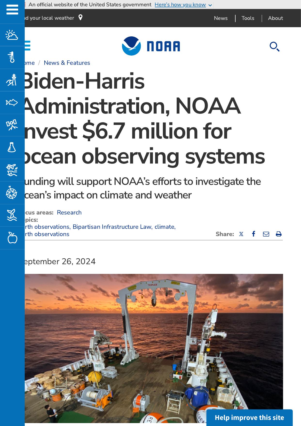 Ocean and Coastal Observing Systems – National Ocean Service: Pacific ...
